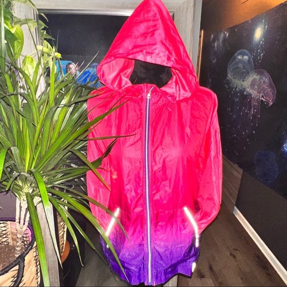 Jackets & Coats | Fila Pinkpurple Ombr Runner Windbreaker Zipup Jacket ...
